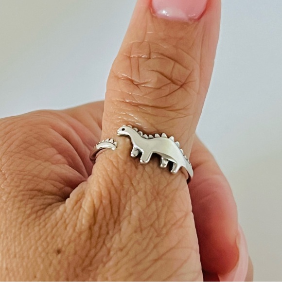 Jewelry | Sterling Silver Dinosaur Ring Dino Ring Silver Dino Ring ...